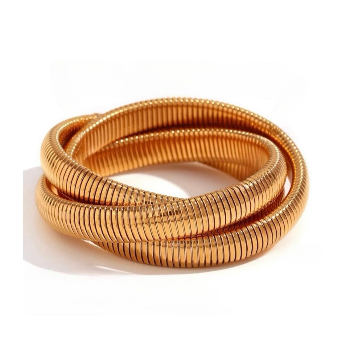 Chunky Triple Flex Snake Chain Tubogas Bracelet: Modern, Luxurious, & Comfortable Handcrafted ...