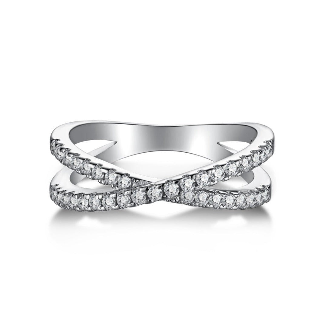 Pave Crossover Eternity Ring: Dazzling Sparkle and Unique Design ...