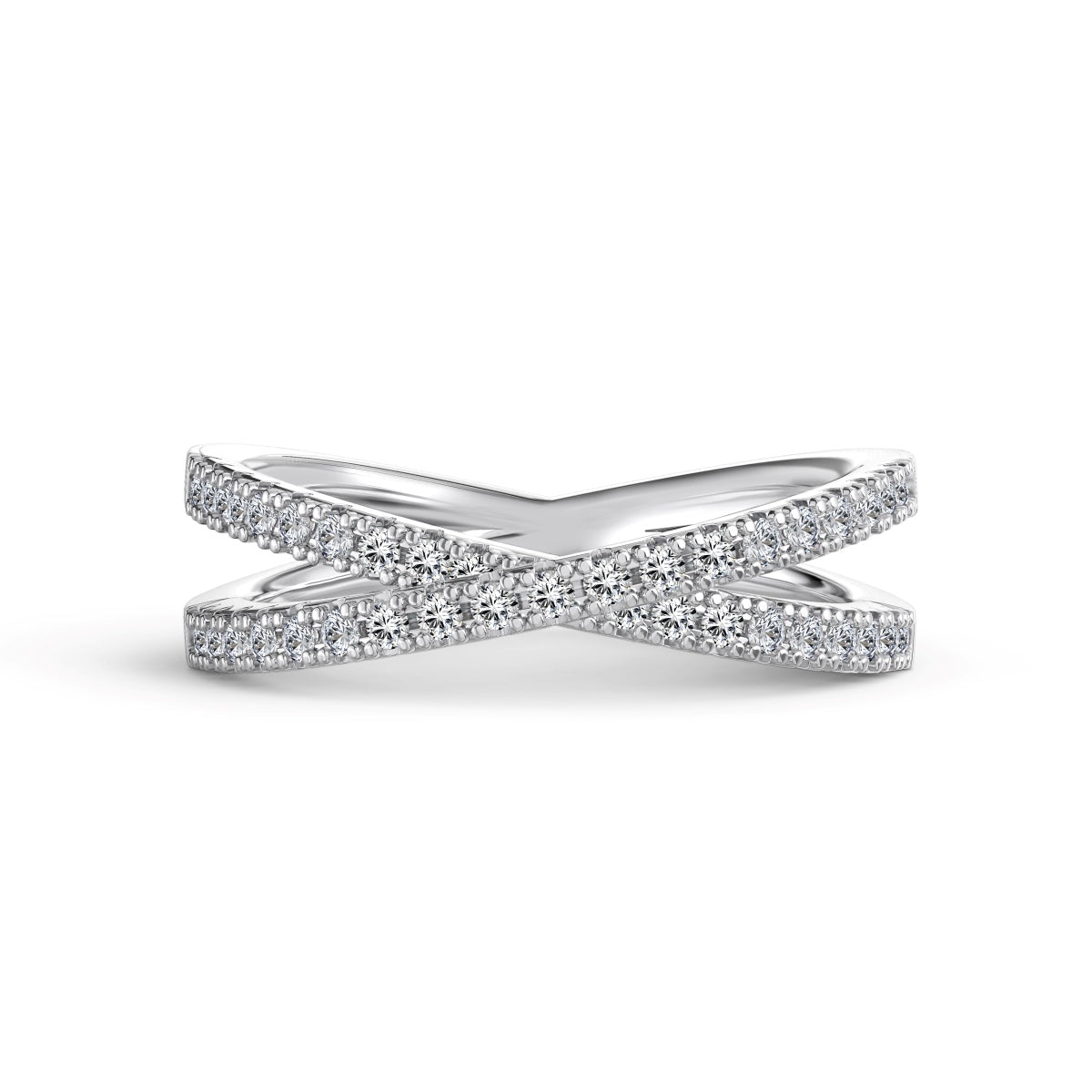 Pave Crossover Eternity Ring: Dazzling Sparkle and Unique Design ...